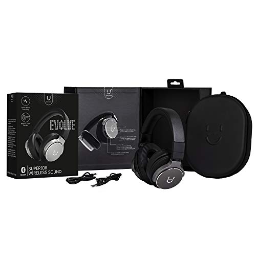 U Evolve Wireless Headphones, Lux Memory Foam Cushion Earpads, High-Fidelity Audio Deep Bass Active Noise Cancelling Over Ear Headphones with Microphone Bluetooth, 25 Hours Playtime