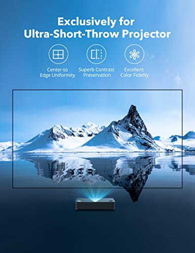 ALR Projector Screen, 100-inch UHD 16:9, Fixed Frame Projection Screen for Ultra-Short Throw Projector, ALR Screen Slim Edge for Home Theater, Boardroom, Easier to Assemble