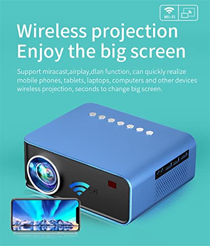 WENLII Mini Projector 3600 Lumens Support 1080P LED Big Screen Home Theater Smart Video Beamer