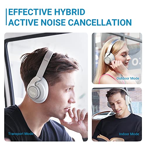 233621 Trip Active Noise Cancelling Headphones with Independent Noise Reduction Chip, Bluetooth Wireless Headphones Built-in Mic and Ex Audio Cable, 40H Battery, Hands-Free Calls, HiFi Sound Quality