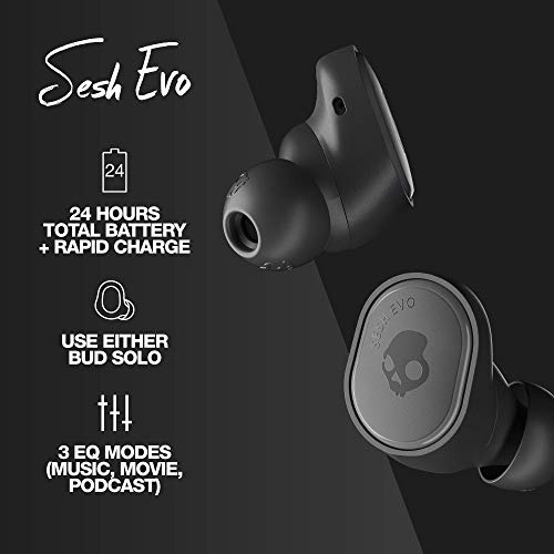 Skullcandy Sesh Evo True Wireless In-Ear Earbud - True Black (Renewed)