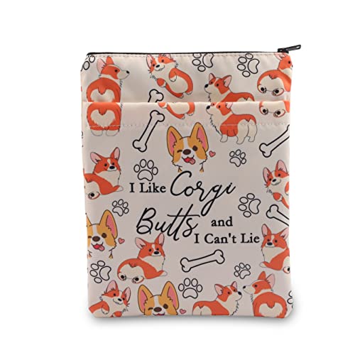 Corgi Dog Book Sleeve Corgi Lover Gift Corgi Book Protector I Like Corgi Butts and I Can't Lie Book Cover Corgi Mom Dad Gift