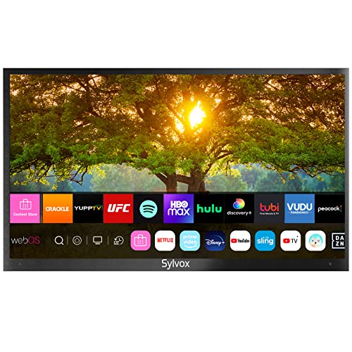 SYLVOX 43-inch Outdoor Smart TV, 4K UHD QLED Television for Outside, Smart TV Compatible with Alexa, 1000 nits, Weatherproof, Support Voice Control Download APPs WiFi Bluetooth (Deck Pro QLED Series)