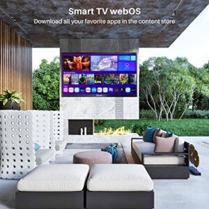 SYLVOX 43-inch Outdoor Smart TV, 4K UHD QLED Television for Outside, Smart TV Compatible with Alexa, 1000 nits, Weatherproof, Support Voice Control Download APPs WiFi Bluetooth (Deck Pro QLED Series)