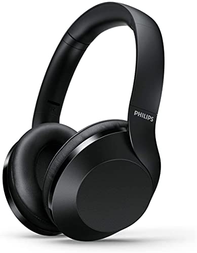 Philips Audio Wireless Bluetooth Over-Ear Headphones Noise Isolation Stereo with Hi-Res Audio, up to 30 Hours Playtime with Rapid Charge (Noise Isolation), Black (PH05) (Renewed)