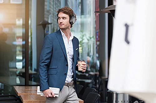 Philips Audio Wireless Bluetooth Over-Ear Headphones Noise Isolation Stereo with Hi-Res Audio, up to 30 Hours Playtime with Rapid Charge (Noise Isolation), Black (PH05) (Renewed)