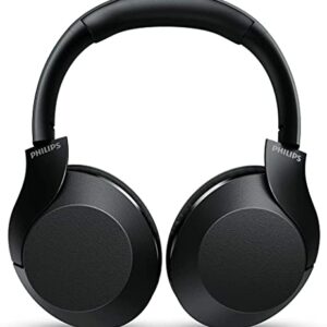 Philips Audio Wireless Bluetooth Over-Ear Headphones Noise Isolation Stereo with Hi-Res Audio, up to 30 Hours Playtime with Rapid Charge (Noise Isolation), Black (PH05) (Renewed)