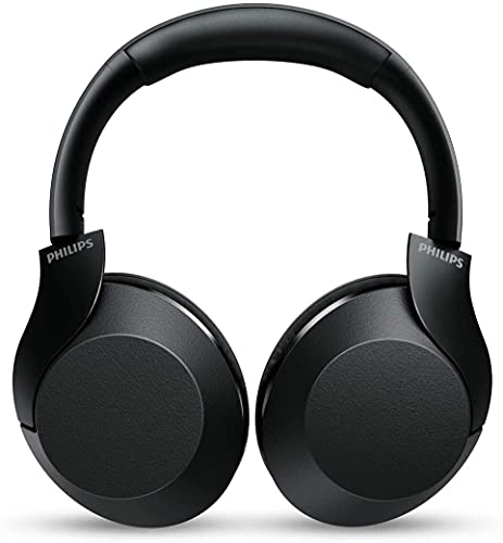 Philips Audio Wireless Bluetooth Over-Ear Headphones Noise Isolation Stereo with Hi-Res Audio, up to 30 Hours Playtime with Rapid Charge (Noise Isolation), Black (PH05) (Renewed)