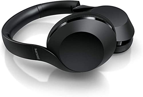 Philips Audio Wireless Bluetooth Over-Ear Headphones Noise Isolation Stereo with Hi-Res Audio, up to 30 Hours Playtime with Rapid Charge (Noise Isolation), Black (PH05) (Renewed)