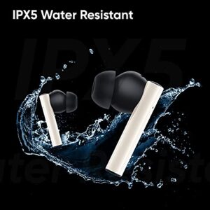 DIZO GoPods Bluetooth 5.2 Headphones TWS Active Noise Canceling Earbuds Hi-Fi Bass Boost Built-in Waterproof Wireless Headset Mic 25H Play Time Super Low Latency Gaming Mode White