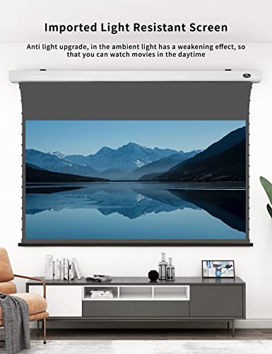 VIVIDSTORM-Projection Screen,Obsidian Long Focus ALR Slimline Motorized Office Presentation,Indoor Stand Movie Screen,Compatible with Lumen up to 2500ANSI Standard Throw Projector,VMSLALR120H