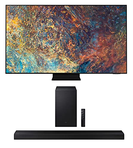 SAMSUNG QN85QN90AA 85" Neo QLED QN90 Series 4K Smart TV Titan Black with a HW-A650 3.1CH Soundbar and Subwoofer with DTS Virtual X (2021)