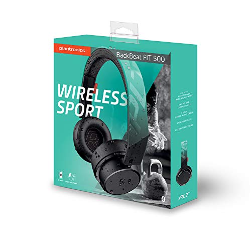 Plantronics BackBeat FIT 500 On-Ear Sport Headphones, Wireless Headphones with Sweat-Resistant Nano-Coating Technology by P2i, Teal