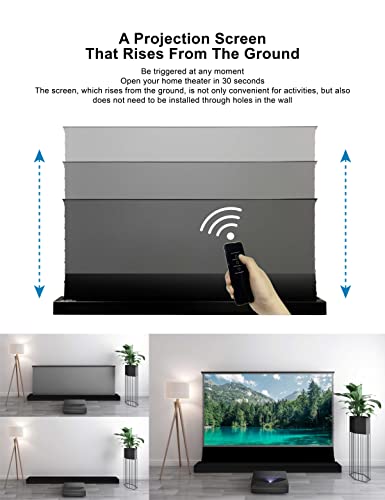 Vivid Storm Since 2004-Projection Screen S PRO Portable Folding Stand Indoor Tension ALR Floor Screen, Home Cinema Movie,Compatible with 4K/3D/HD Ultra Short Throw Laser Projector,VSDSTUST100H