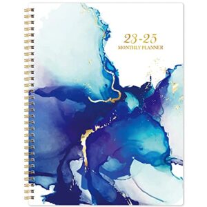 monthly planner/calendar 2023-2025 – jul. 2023-jun. 2025, 2023-2025 monthly planner, 9″ × 11″, 2 year monthly planner with monthly tabs + pockets + thick paper + twin-wire binding – waterink