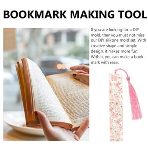 LUOZZY 2pcs Dried Flowers Bookmark Tassel Bookmark Epoxy Dried Flower Book Mark Creative Gifts for Book - Pink