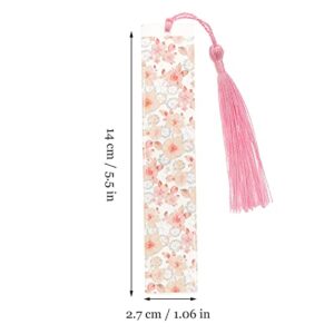 LUOZZY 2pcs Dried Flowers Bookmark Tassel Bookmark Epoxy Dried Flower Book Mark Creative Gifts for Book - Pink