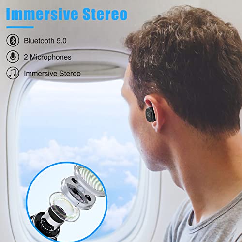 1mii Ankbit Wireless Earbuds, Bluetooth 5.0 TWS Wireless Headphones, Easy-Pairing, 30H Playtime with Fast Charging, Smart Touch Control True Wireless Earbuds for Android & iOS, IPX8 Waterproof,E302