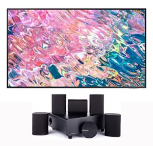 samsung qn70q60bafxza 70″ qled quantum hdr 4k smart tv with a platin milan-5-1-soundsend 5.1 immersive cinema-style sound system (2022)