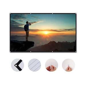 120 inch Projector Screen Outdoor 16:19 HD 4K Foldable and Portable Anti-Crease Portable Projector Screen Double Sided Video Projection Screens for Home ，Party,Office, Classroom，Outdoor