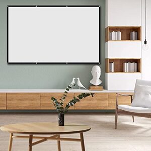 120 inch Projector Screen Outdoor 16:19 HD 4K Foldable and Portable Anti-Crease Portable Projector Screen Double Sided Video Projection Screens for Home ，Party,Office, Classroom，Outdoor