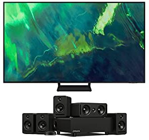 SAMSUNG QN65Q70AA 65" Class UHD High Dynamic Range QLED 4K Smart TV with a Platin MONACO-5-1-SOUNDSEND with WiSA Wireless SoundSend Transmitter (2021)