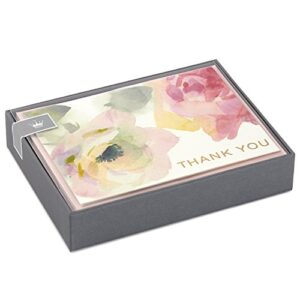 Hallmark Thank You Cards, Watercolor Flowers (10 Cards with Envelopes)