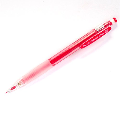 Pilot Color Eno Red Set, 0.7mm Mechanical Pencil + Mechanical Pencil Lead 0.7mm, Red, 10 Leads(Japan Import)