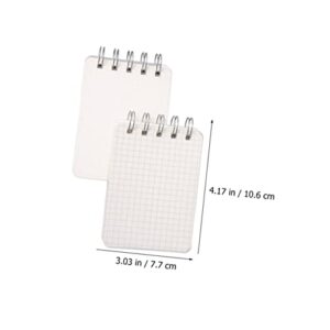 DEPILA 8 pcs Convenient Products Blank Memo Grid School Notepad Portable Pads Office Studying Ring Notebooks Flash Card Writing White Cards Note Notebook Student Pocket Paper Ruled Study Note pad