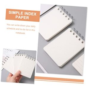 DEPILA 8 pcs Convenient Products Blank Memo Grid School Notepad Portable Pads Office Studying Ring Notebooks Flash Card Writing White Cards Note Notebook Student Pocket Paper Ruled Study Note pad