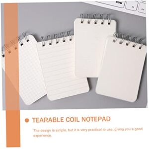 DEPILA 8 pcs Convenient Products Blank Memo Grid School Notepad Portable Pads Office Studying Ring Notebooks Flash Card Writing White Cards Note Notebook Student Pocket Paper Ruled Study Note pad