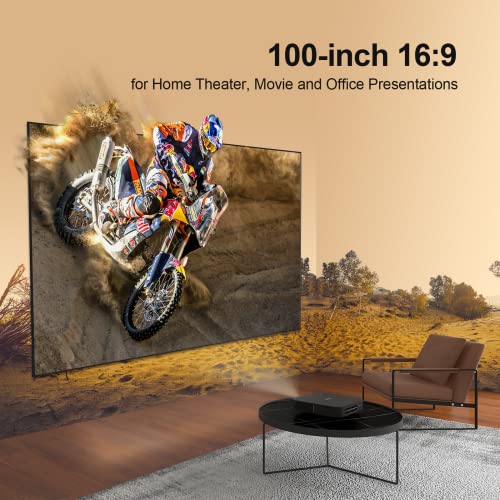 WEMAX Nova 4K UHD Ultra Short Throw UST Android TV Laser Projector with 100-Inch ALR Ambient Light Rejection UST Projector Screen