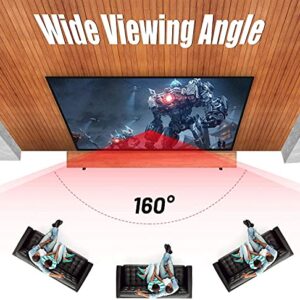 NMEPLAD Projector Screen 120INCH,Portable Movie Screen for Outdoor Indoor,4K 16:9 HD Foldable Wrinkle-Free Screen,1.1 GAIN,160°Viewing,Support Front Rear Projection with 16sticky Hooks & 8 Nail Hooks