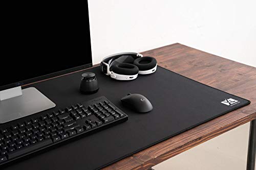 3XL Huge Mouse Pads Oversized (48''x24'') - Extra Large Gaming XXXL Mousepad for Full Desk - Super Thick Nonslip Rubber Base and Waterproof Desktop Keyboard Extended Mouse Mat (Black, XXX-Large)