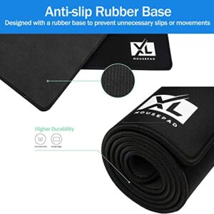 3XL Huge Mouse Pads Oversized (48''x24'') - Extra Large Gaming XXXL Mousepad for Full Desk - Super Thick Nonslip Rubber Base and Waterproof Desktop Keyboard Extended Mouse Mat (Black, XXX-Large)