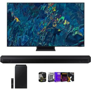 samsung qn65qn95ba 65 inch qn95b neo qled 4k smart tv bundle hw-q600b 3.1.2ch soundbar, tech smart usa audio entertainment essentials bundle & 2 yr cps enhanced protection pack