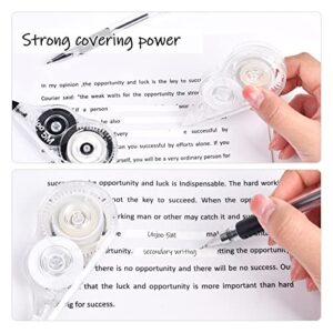 Unjoo Whiteout Correction Tape, Easy To Use Applicator for Instant Corrections Correct Wrong Writing At Any Time, For school, Office (12-pack, 5M/196" x 0.2")