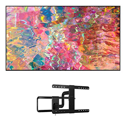 SAMSUNG QN55Q80BAFXZA 55" 4K Ultra HD Smart TV with a Sanus VLF525-B1 Full-Motion Premium Series Mount for 50"-82" Flat Screen TV's (2022)