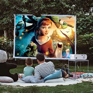 HAPPRUN Projector, 12000L Full HD 1080P Projector with 5G WiFi Bluetooth, 300" Display, Touch Screen, Portable Outdoor Projector Supports 4K & Zoom, Compatible w/Phone/Laptop/TV Stick/PS5