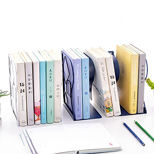 Book GELTDN Retractable Book Support Stand Telescopic Metal Bookends Shelf Bookrack Organizer Home School Office Supplies Stand ( Color : D )