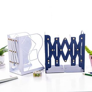 Book GELTDN Retractable Book Support Stand Telescopic Metal Bookends Shelf Bookrack Organizer Home School Office Supplies Stand ( Color : D )