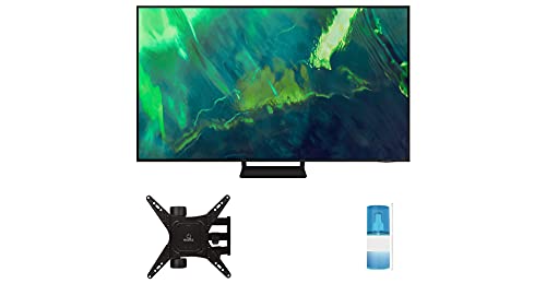 SAMSUNG QN65Q70AA 65" Class UHD High Dynamic Range QLED 4K Smart TV with a Walts TV Medium Full Motion Mount for 32"-65" Compatible TV's and a Walts HDTV Screen Cleaner Kit (2021)