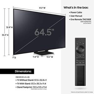 SAMSUNG QN65Q70AA 65" Class UHD High Dynamic Range QLED 4K Smart TV with a Walts TV Medium Full Motion Mount for 32"-65" Compatible TV's and a Walts HDTV Screen Cleaner Kit (2021)