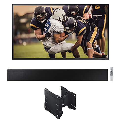 SAMSUNG QN55LST7TA The Terrace 55" Outdoor-Optimized QLED 4K UHD Smart TV with a HW-LST70T 3.0 Ch Terrace Soundbar and a WMN-4070TT Full Motion Wall Mount for The 55" Terrace TV (2020)