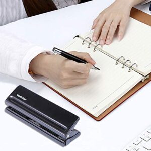 WORKLION Adjustable 6-Hole Punch with Positioning Mark, Daily Paper Puncher for A5 Size Six Ring Binder Planners - Refill Pages