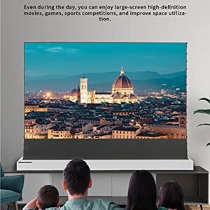 VIVIDSTORM-Projector Screen,Long Focus Ambient Light Rejecting Screen,White Housing Motorized Floor-Rising Projection Screen,Compatible with Lumen up to 2500ANSI of Normally Projector,VWSDSTALR84H