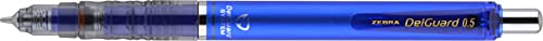 Zebra Pen DelGuard Mechanical Pencil, Fine Point, 0.5mm, Black/Blue/White Barrel, Lead Refills, Refillable, 3-Pack (58603)