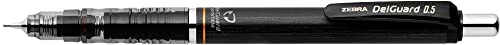 Zebra Pen DelGuard Mechanical Pencil, Fine Point, 0.5mm, Black/Blue/White Barrel, Lead Refills, Refillable, 3-Pack (58603)