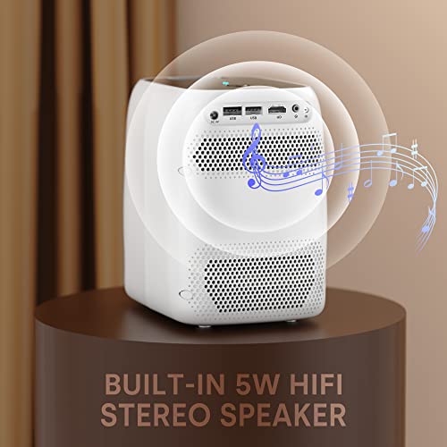 Mini Projector, 4K Mini Projector, 5G WiFi Mini Projector, Native 1080P Portable Projector with 5W Stereo Speaker, 9500L Brightness Home Theater Projector for Phone iOS/Android/Laptop/TV Stick