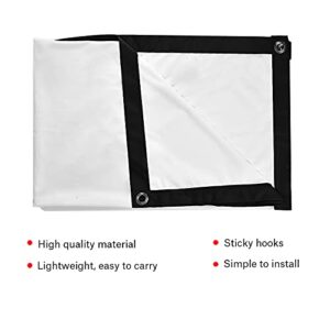 Projection Screen, Projector Curtain, Movie Projector Screen, 60-100 Inch Portable Foldable Non-Crease White Projector Curtain Projection Screen 4:3(72 inches)